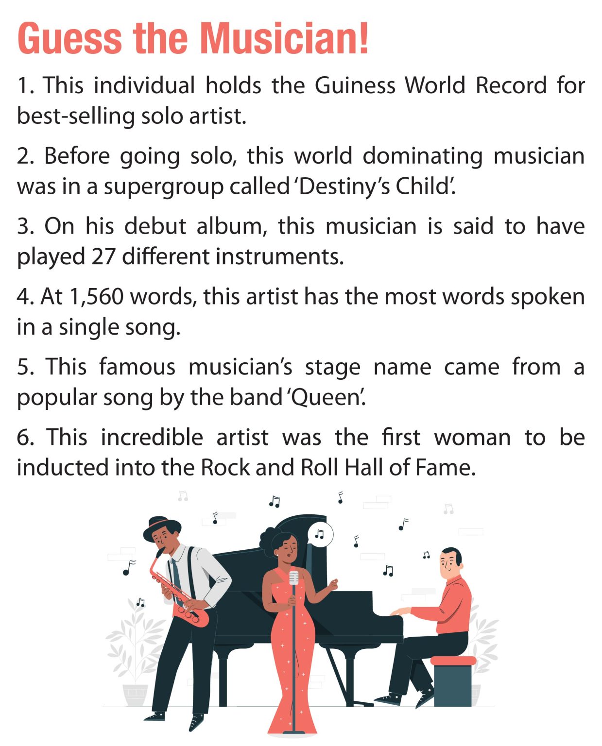 Trivia: Guess the Musician - September 2024 - MyCalgary