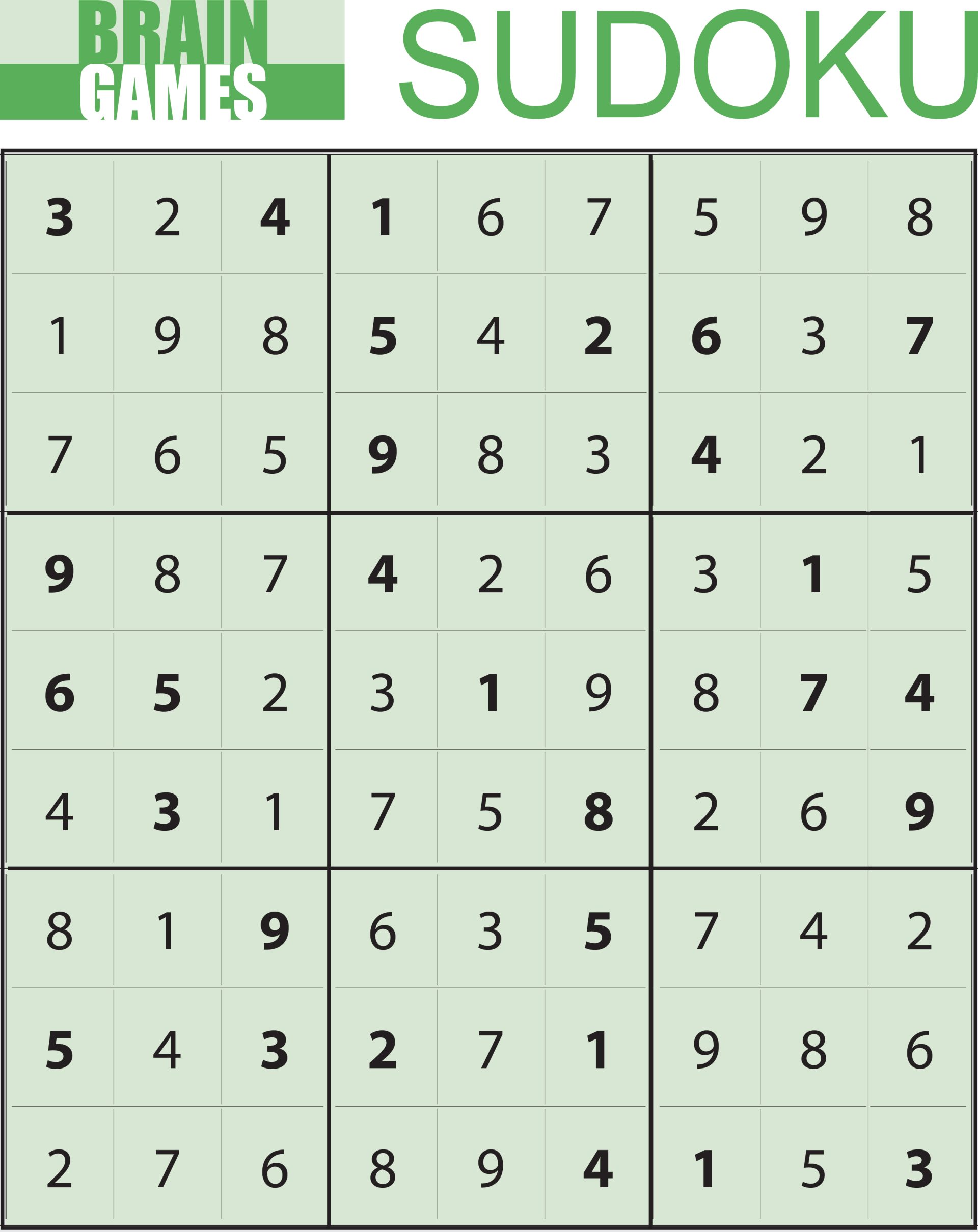 Sudoku Answer Key - August 2025 - MyCalgary
