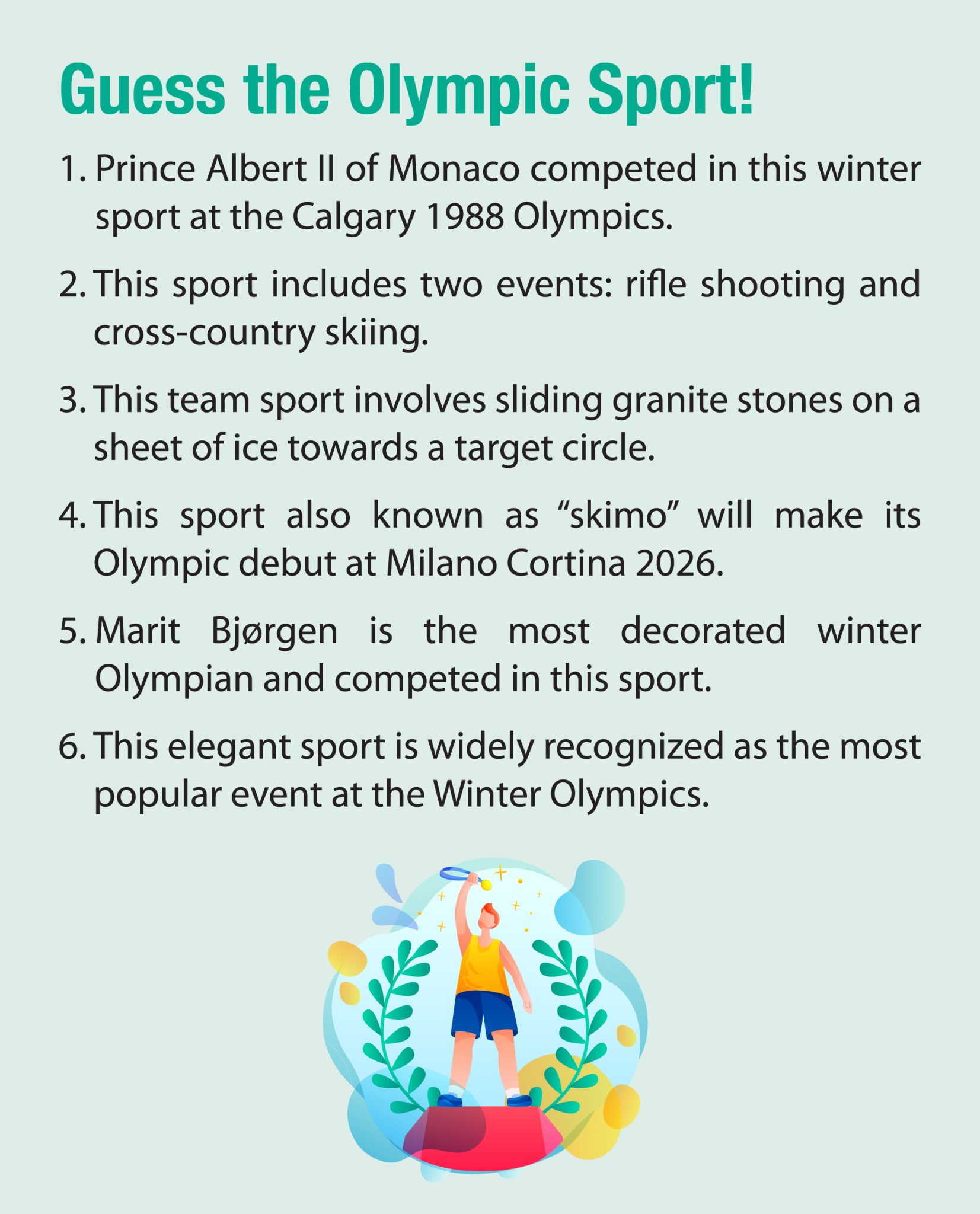 Guess the Olympic Sport Answer Key – February 2026 - MyCalgary