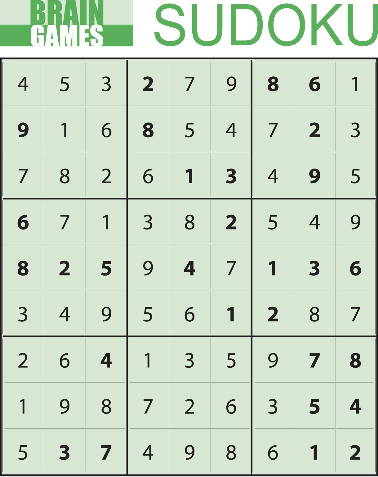 Sudoku Answer Key – January 2026 - MyCalgary