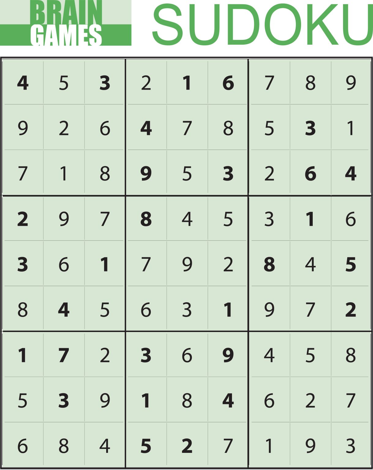 Sudoku Answer Key – March 2026 - MyCalgary