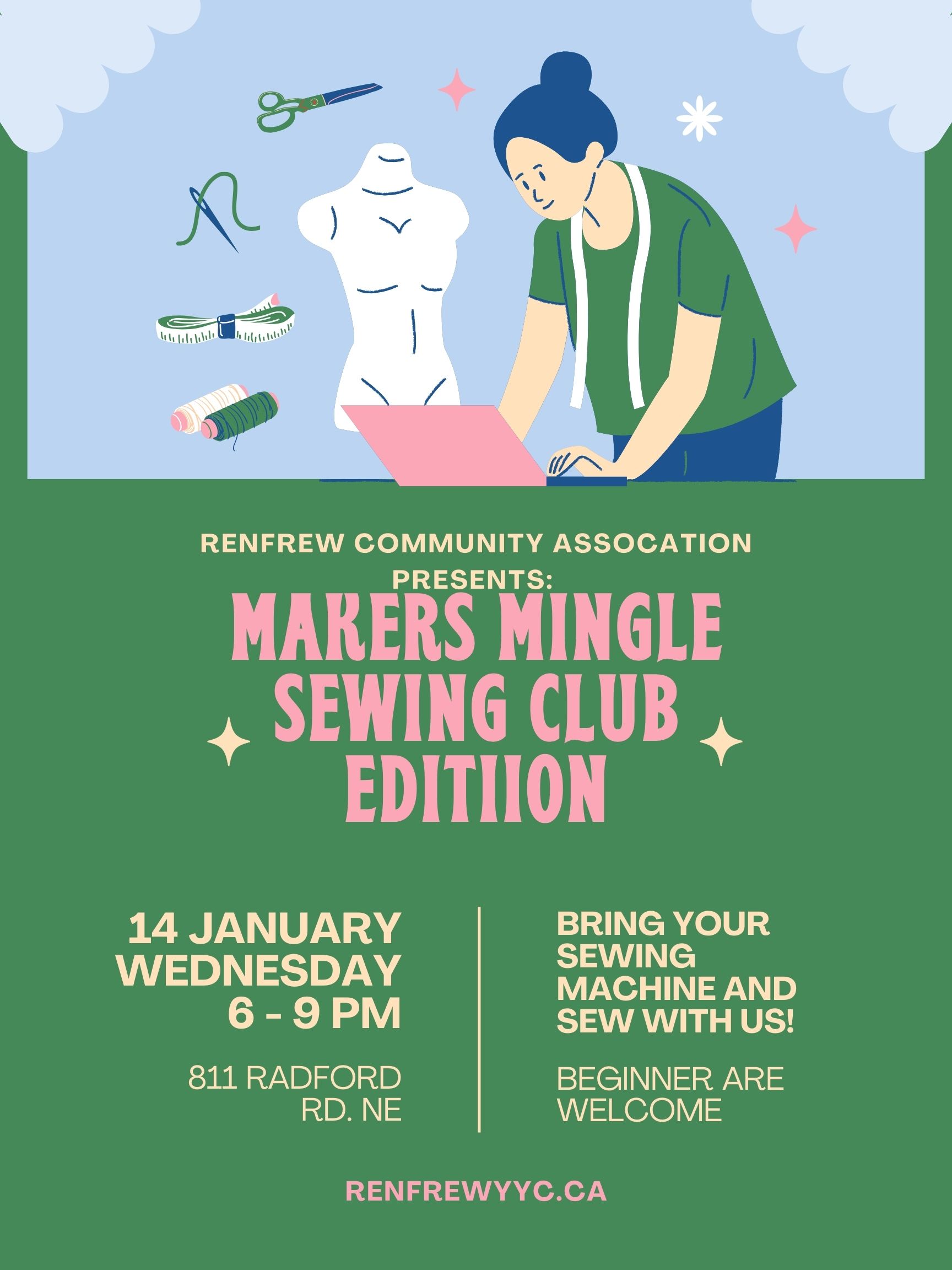 Renfrew Makers Mingle Sewing Club Edition - MyCalgary